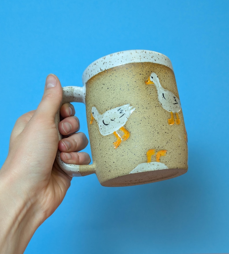 PRE ORDER Handmade Ceramic Silly Goose Mug With Customizable Option - Etsy