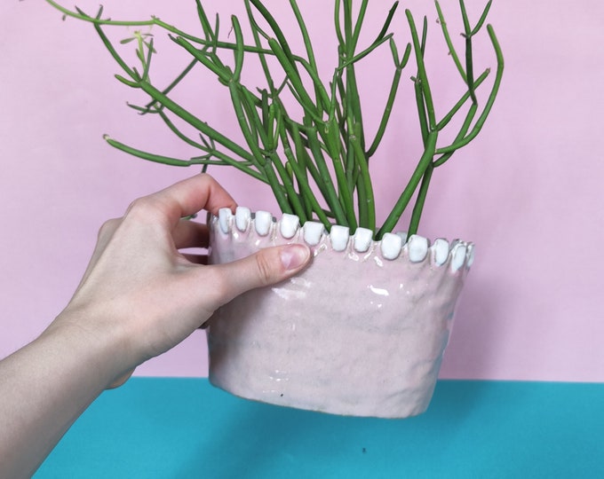 Medium Oval Ceramic Tooth Planter - Etsy