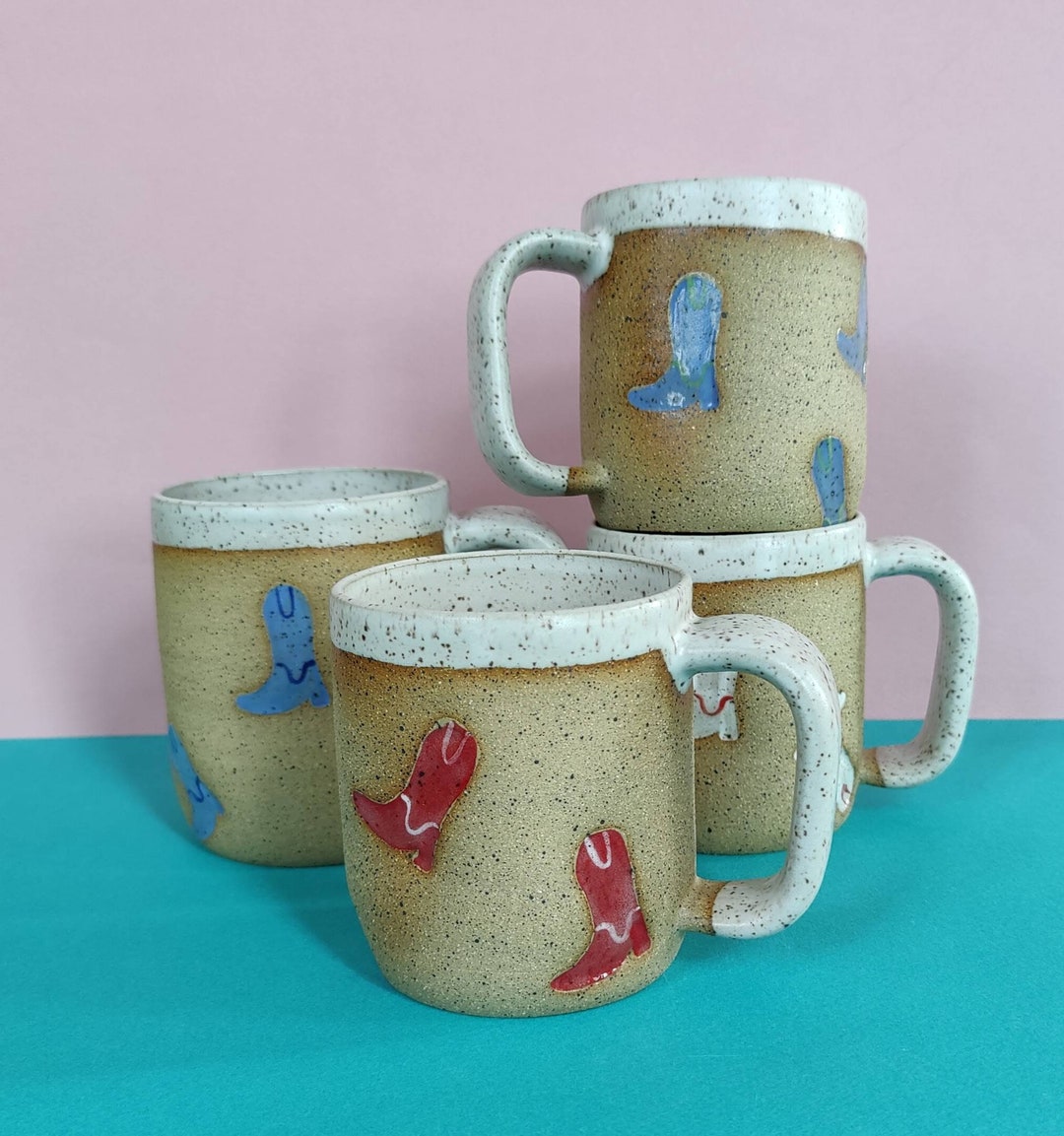 Pre Order! Handmade Ceramic Cowboy Boot Mug - Etsy
