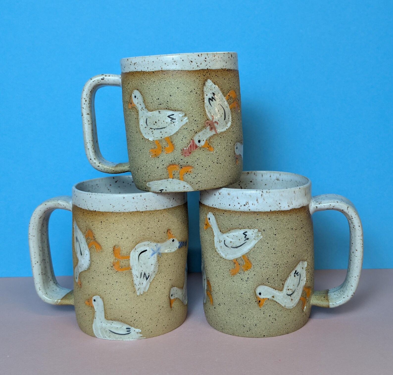 PRE ORDER Handmade Ceramic Silly Goose Mug With Customizable Option - Etsy