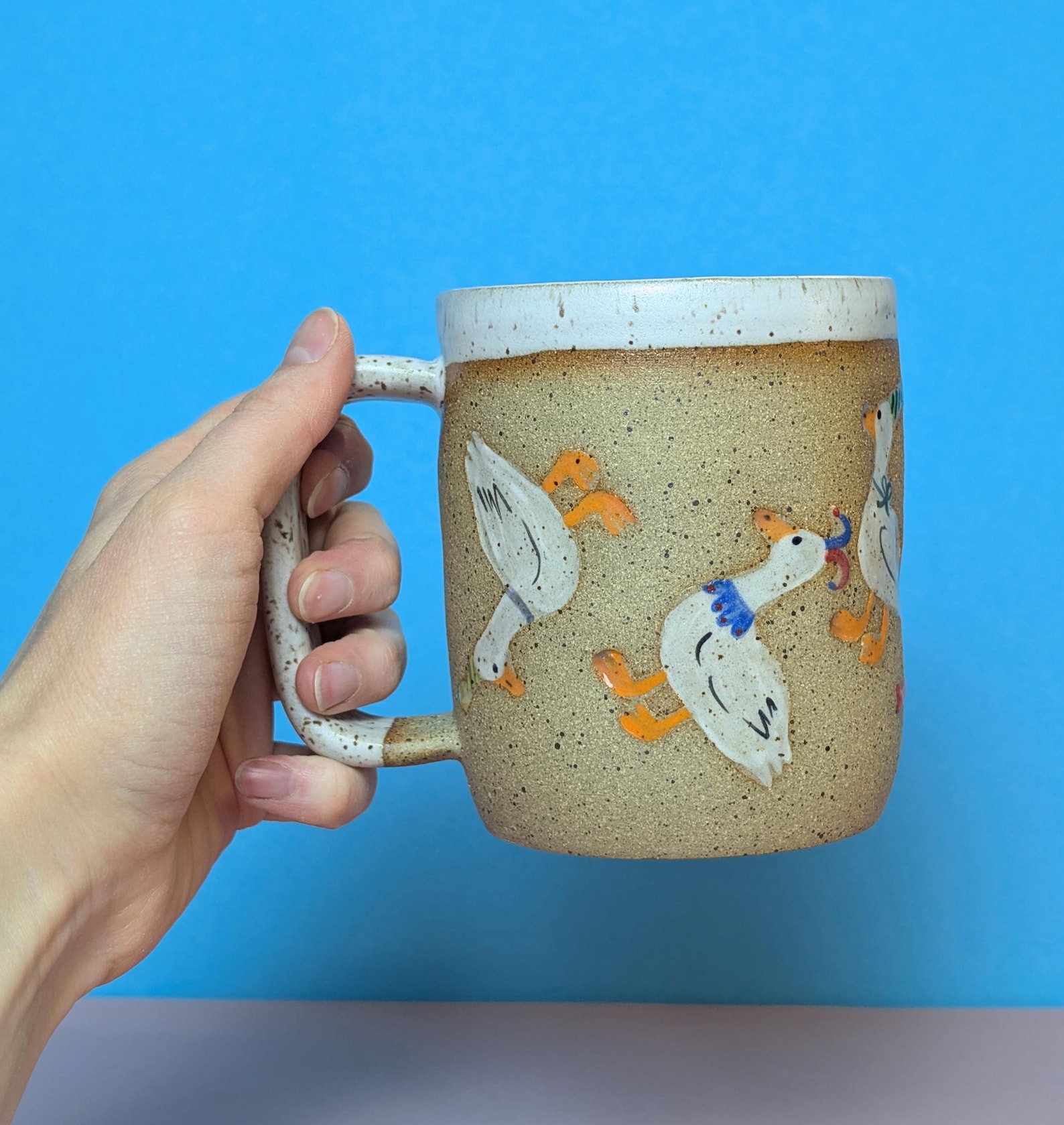 PRE ORDER Handmade Ceramic Silly Goose Mug With Customizable Option - Etsy