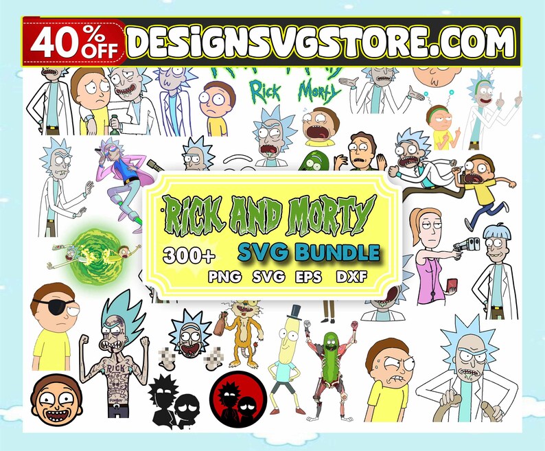Rick and Morty Svg Pdf Png Cricut Silhouette Layerd - Etsy