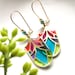 Colourful Stained Glass Inspired Earrings, Vitrage Earrings, Mosaic ...