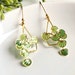 Botanical Green Leaf Plant Earrings, Plant Jewelry, Hanging Plant ...