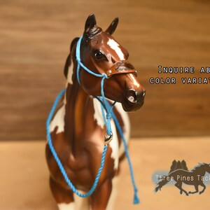 Tooled Bronc Noseband Rope Halter for Traditional Model Horses (1:9 ...