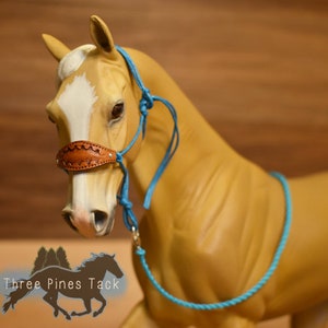 Tooled Bronc Noseband Rope Halter for Traditional Model Horses (1:9 ...