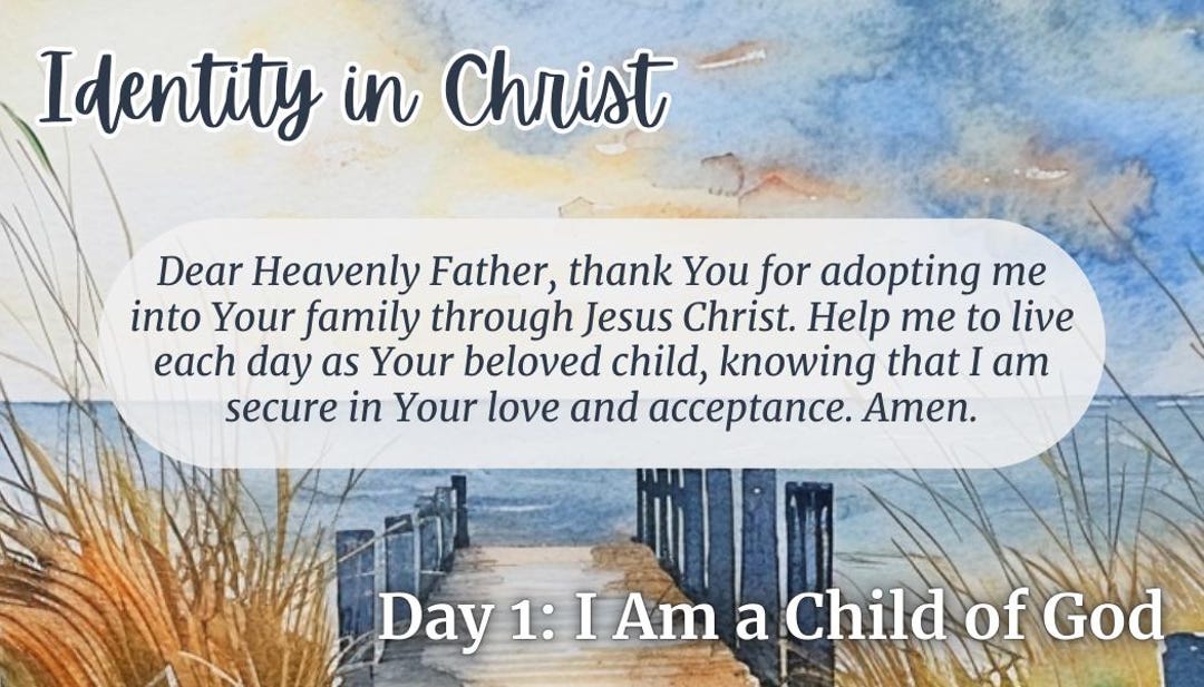 Identity in Christ Prayer Cards - Etsy