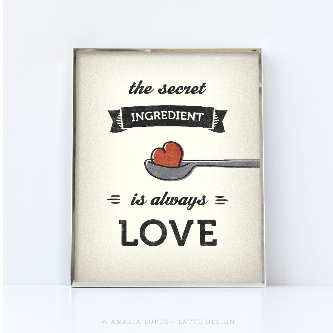 The Secret Ingredient is Always Love. Digital Download. Cream Kitchen ...