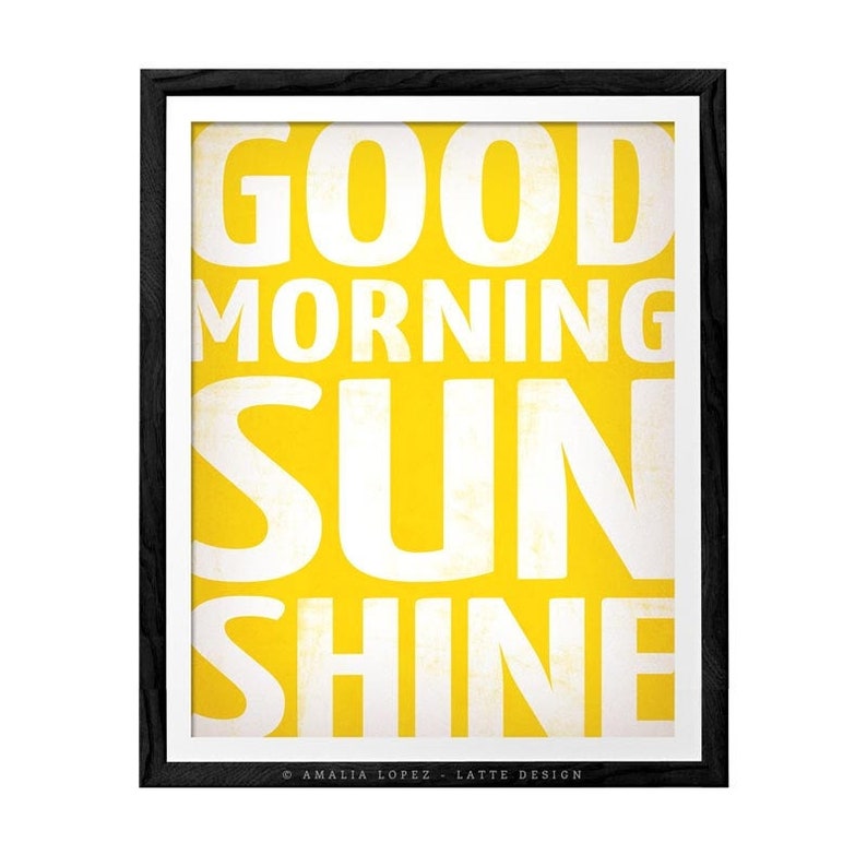 Good Morning Sunshine. Digital Download. Sunshine Printable, Yellow ...