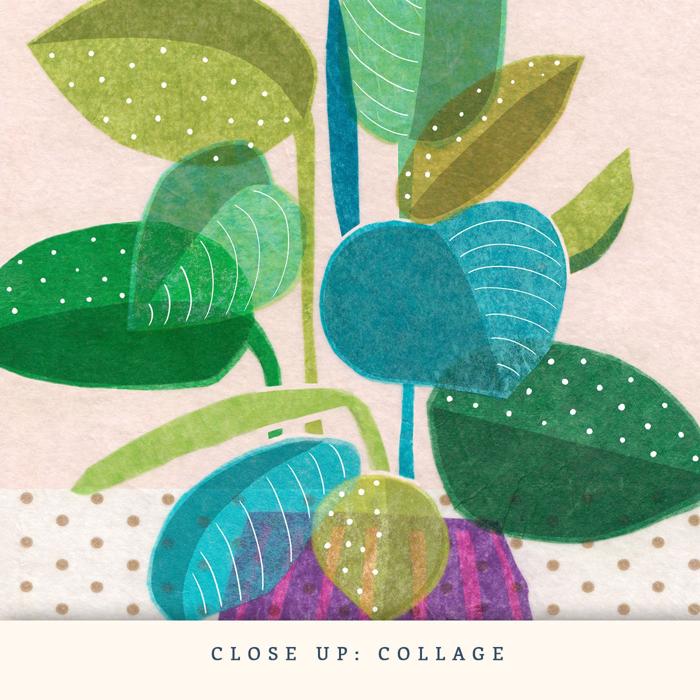 Rubber Plant Collage. Digital Download. Botanical Collage Printable ...