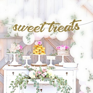 Sweet Treats Banner, Sweet Treats, Dessert Bar Banner, Dessert Table ...