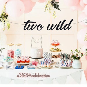 Two Wild Banner, Two Wild, 2 Year Old Party, Two Year Old Birthday, Two ...