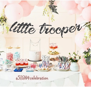 Little Trooper Banner, Little Trooper, Army Birthday, Birthday Banner ...