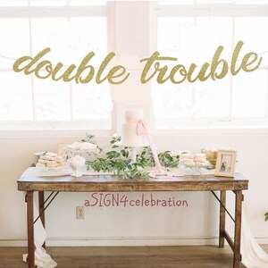 Double Trouble, Double Trouble Baby Shower, Twin Baby Shower, Oh Babies ...