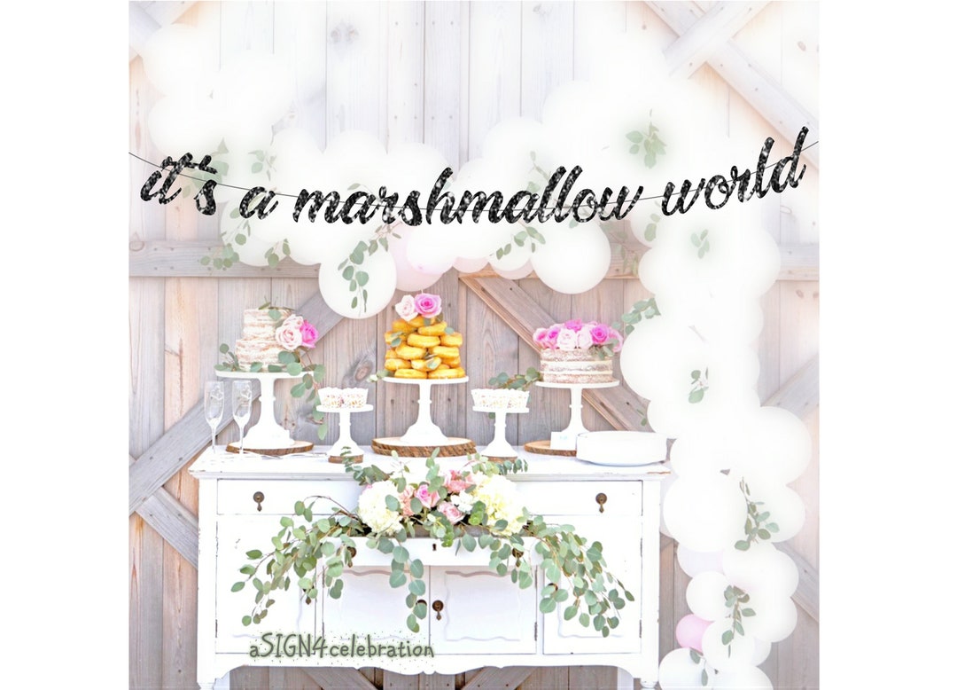 It's a Marshmallow World Banner, Marshmallow World Banner, Marshmallow ...
