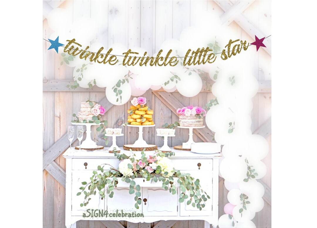 Twinkle Twinkle Little Star Banner, Twinkle Little Star Theme Baby ...