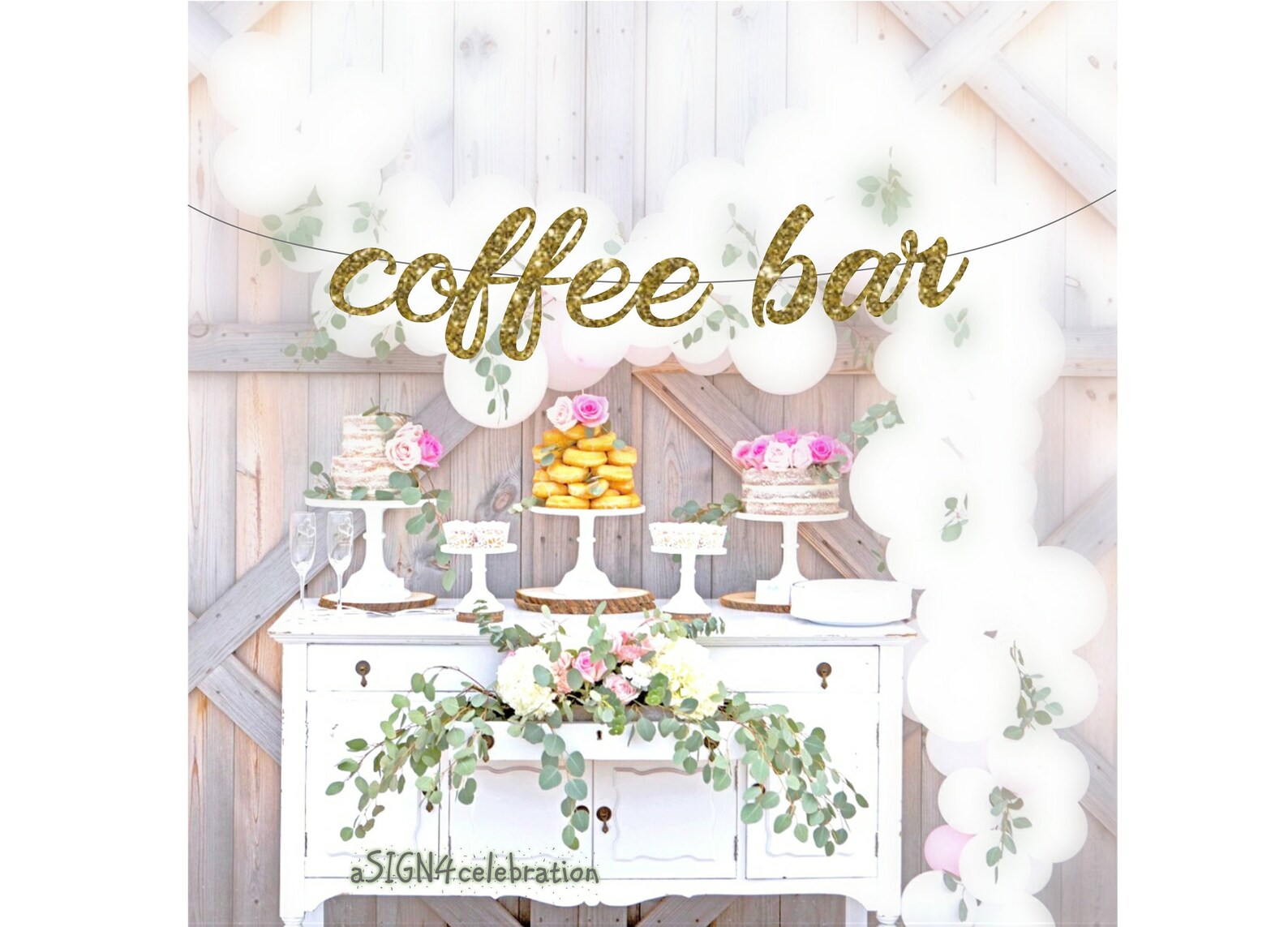 Coffee Bar Banner Coffee Bar Sign Coffee Bar Table Banner | Etsy