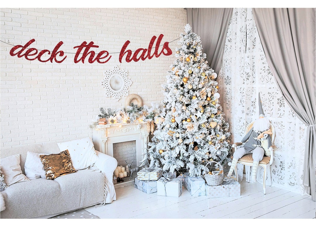 Deck the Halls Banner, Deck the Halls, Christmas Party Banner ...