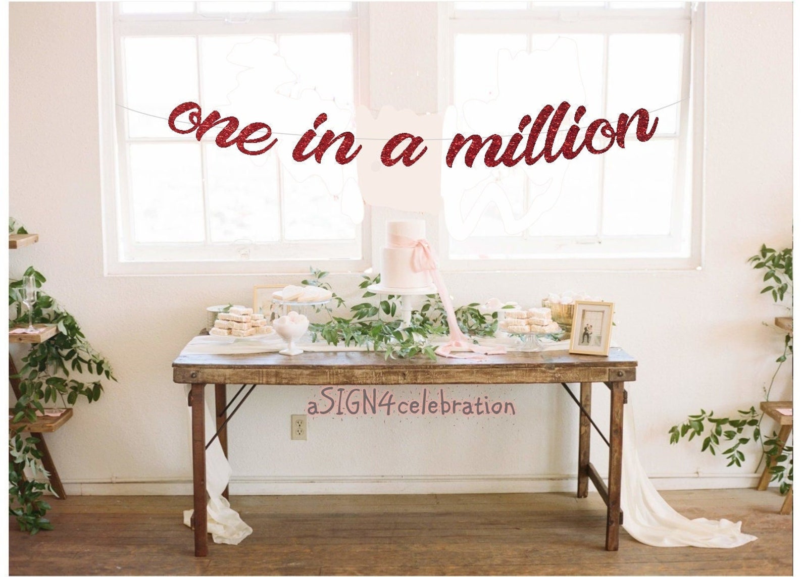One in a Million One Year Old Banner 1 Year Old Banner - Etsy
