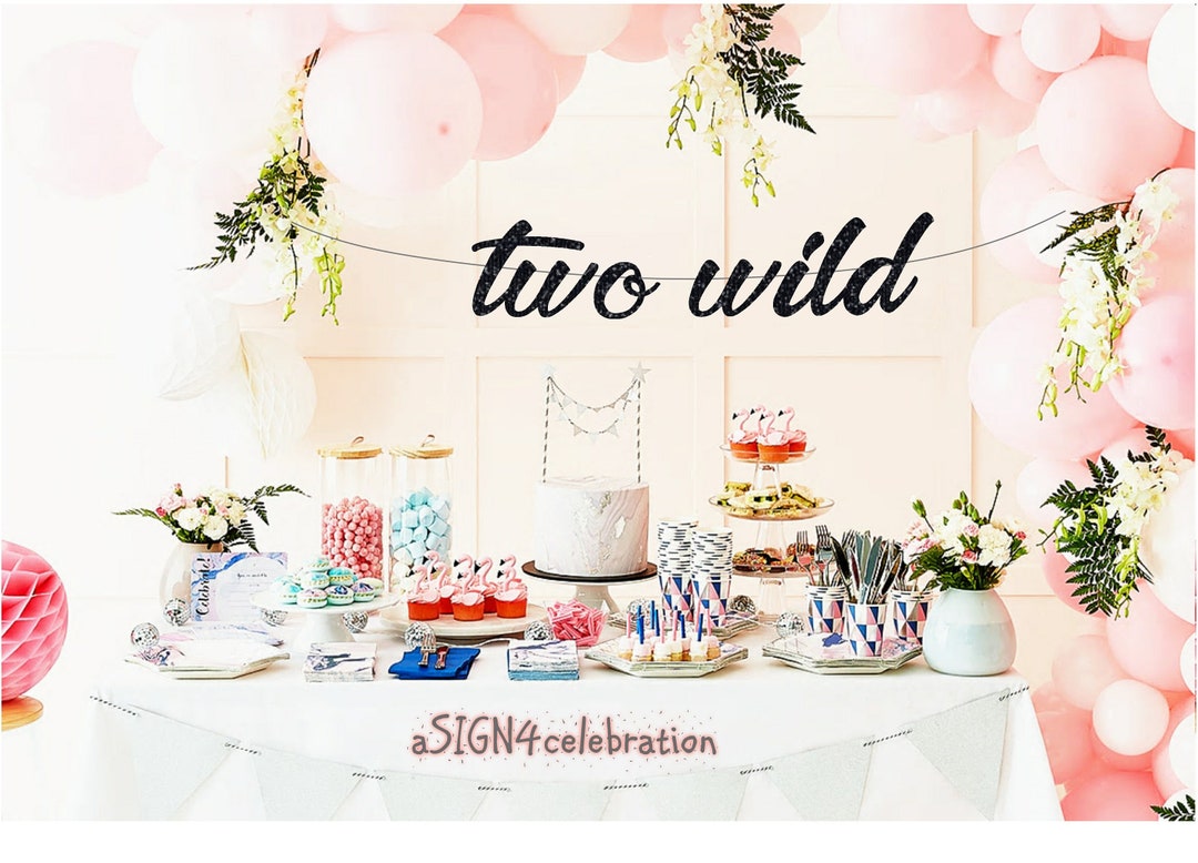 Two Wild Banner, Two Wild, 2 Year Old Party, Two Year Old Birthday, Two ...