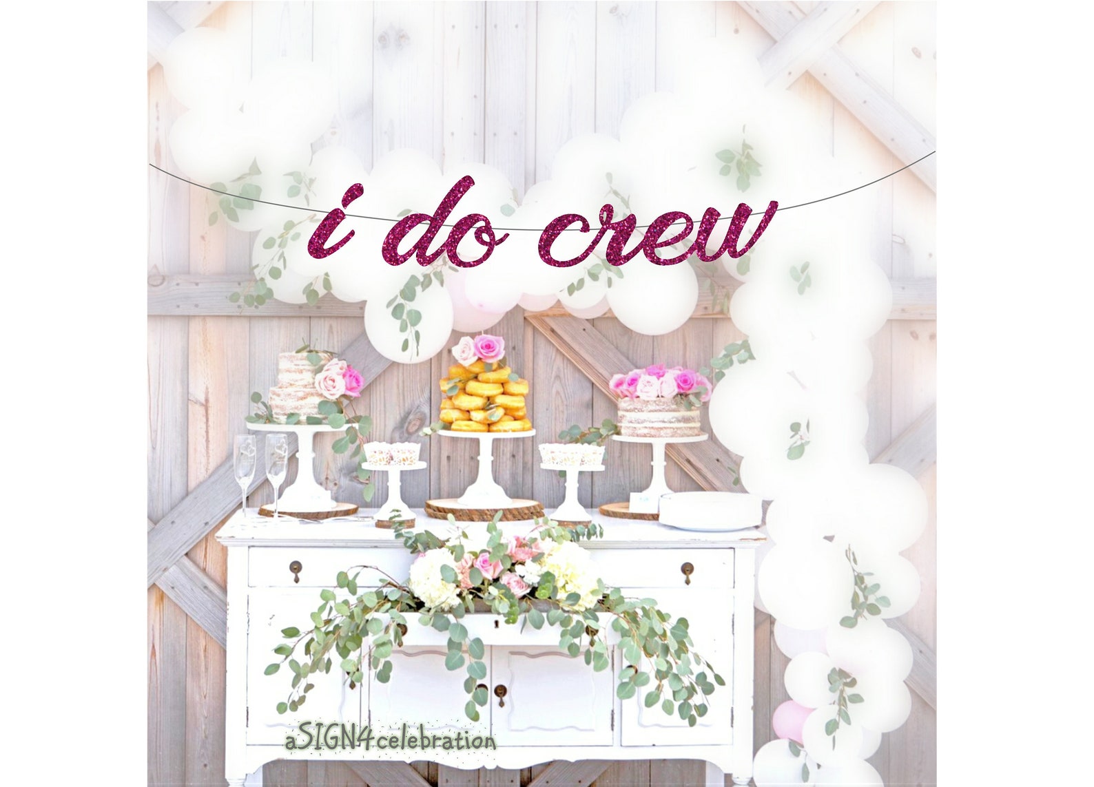 I do crew banner i do crew wedding party banner | Etsy