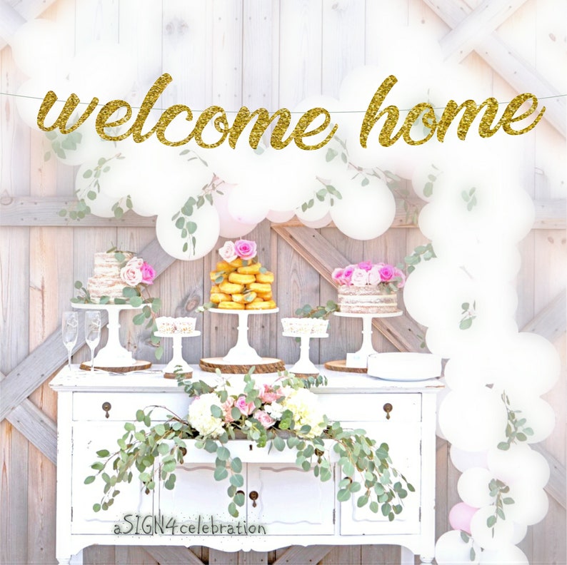Welcome Home Custom Welcome Home Banner Homecoming Banner - Etsy