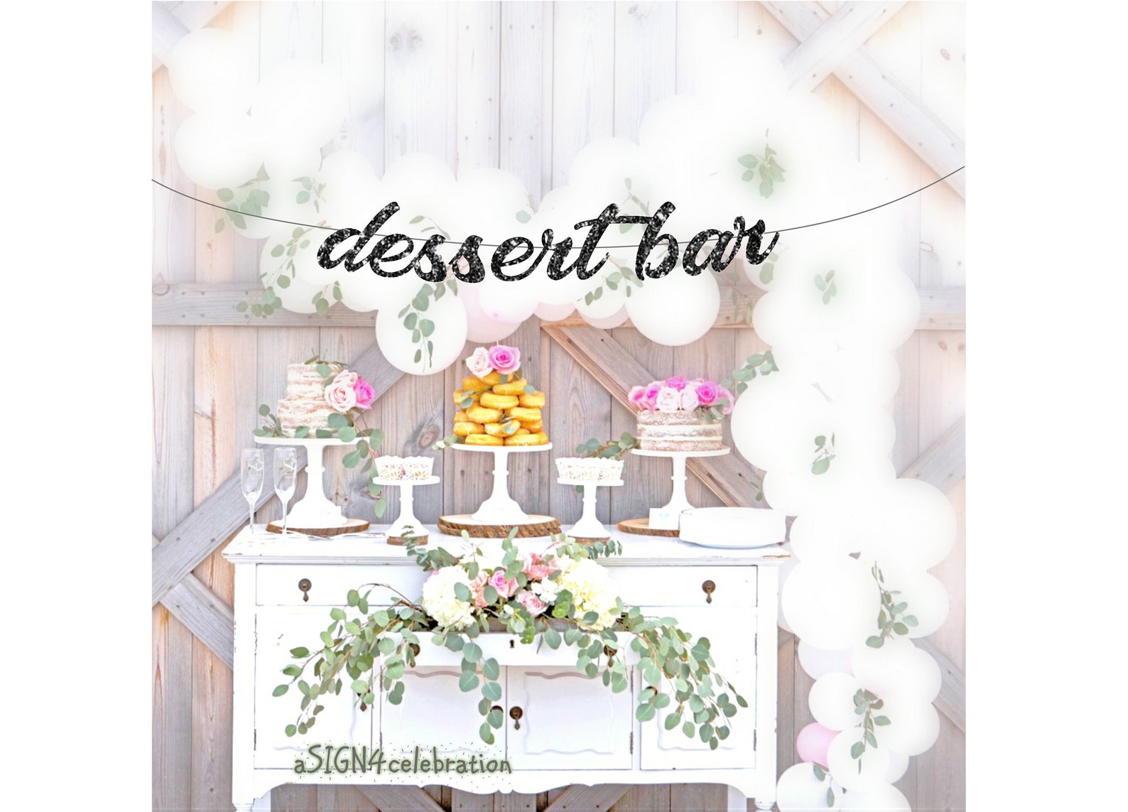 Dessert Bar Banner Dessert Bar Sign Dessert Bar Themed | Etsy