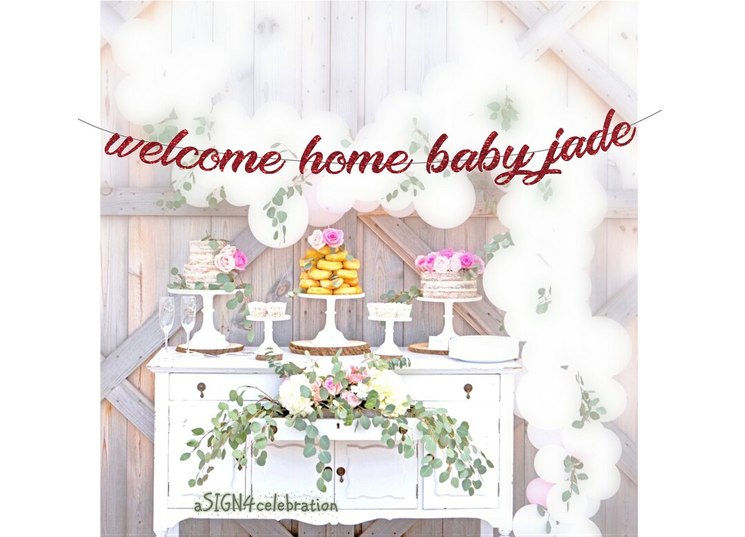 Welcome Home Baby Banner, Custom Baby Banner, Custom Baby Homecoming ...