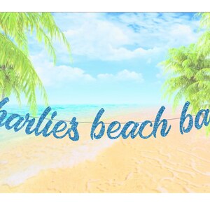 Custom Beach Bash Banner, Beach Bash Banner, Custom Name Banner, Custom ...
