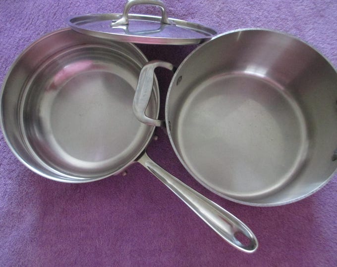 Vintage All Clad 8 " Double Boiler With Cover / Lid Rarely Used - Etsy