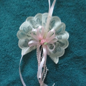 4 Lace Victorian Fans With Ribbons , Pearls , Rose Buds Valentines Day ...