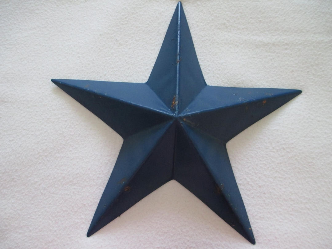 Navy Blue Metal Barn Star: Rustic Patriotic Decor (12 Inch) - Etsy