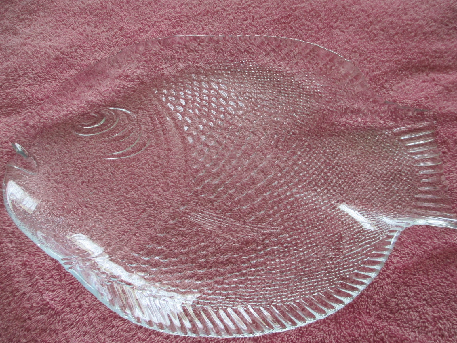 Large Clear Glass Fish Platter by Pasabahce Made in Turkey - Etsy