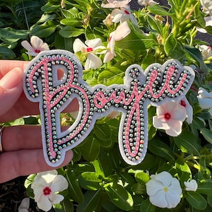 Boujee *3D Glitter Mascot Rhinestone Hat Patch* Iron-on Adhesive - Etsy