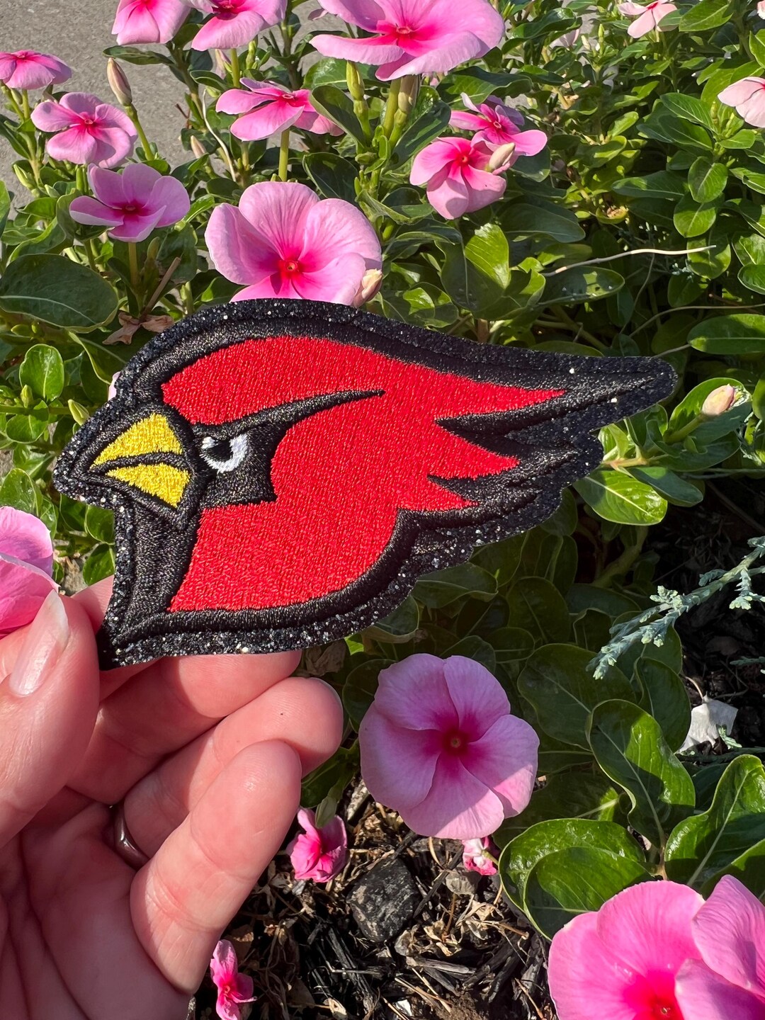 Cardinal Patch, High Quality Embroidery With Glitter Outline *hat Pat ...