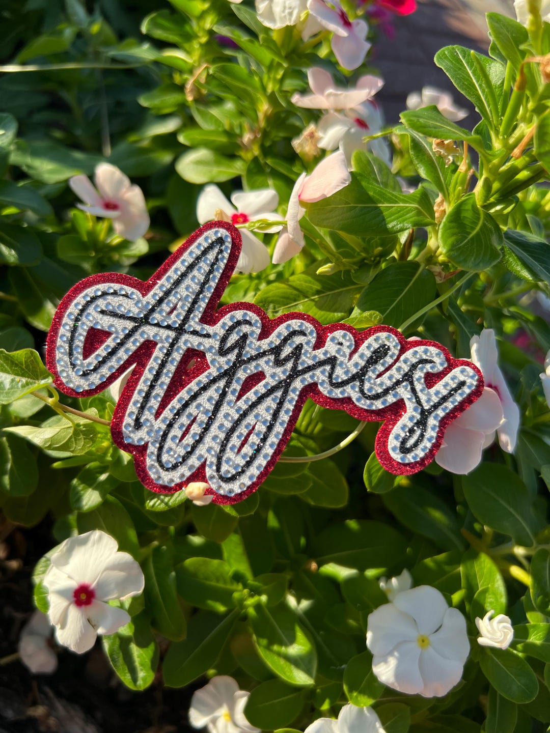 Aggies *3D Glitter Mascot Rhinestone Hat Patch* Iron-on Adhesive - Etsy