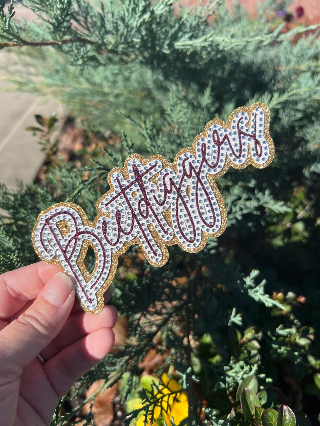 Beetdiggers *3D Glitter Mascot Rhinestone Hat Patch* Iron-on Adhesive ...