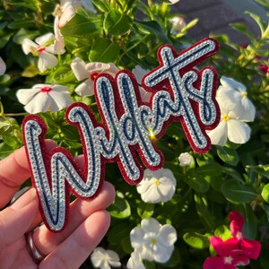Wildcats 3D Glitter Mascot Rhinestone Hat Patch Iron-on Adhesive - Etsy