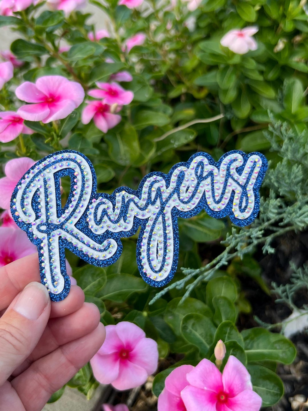 Rangers *3D Glitter Mascot Rhinestone Hat Patch* Iron-on Adhesive - Etsy