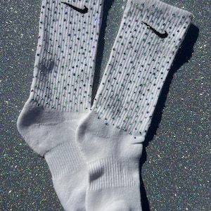 Rhinestone Scatter *nike Training Crew Socks* Bling Socks, Sparkle ...