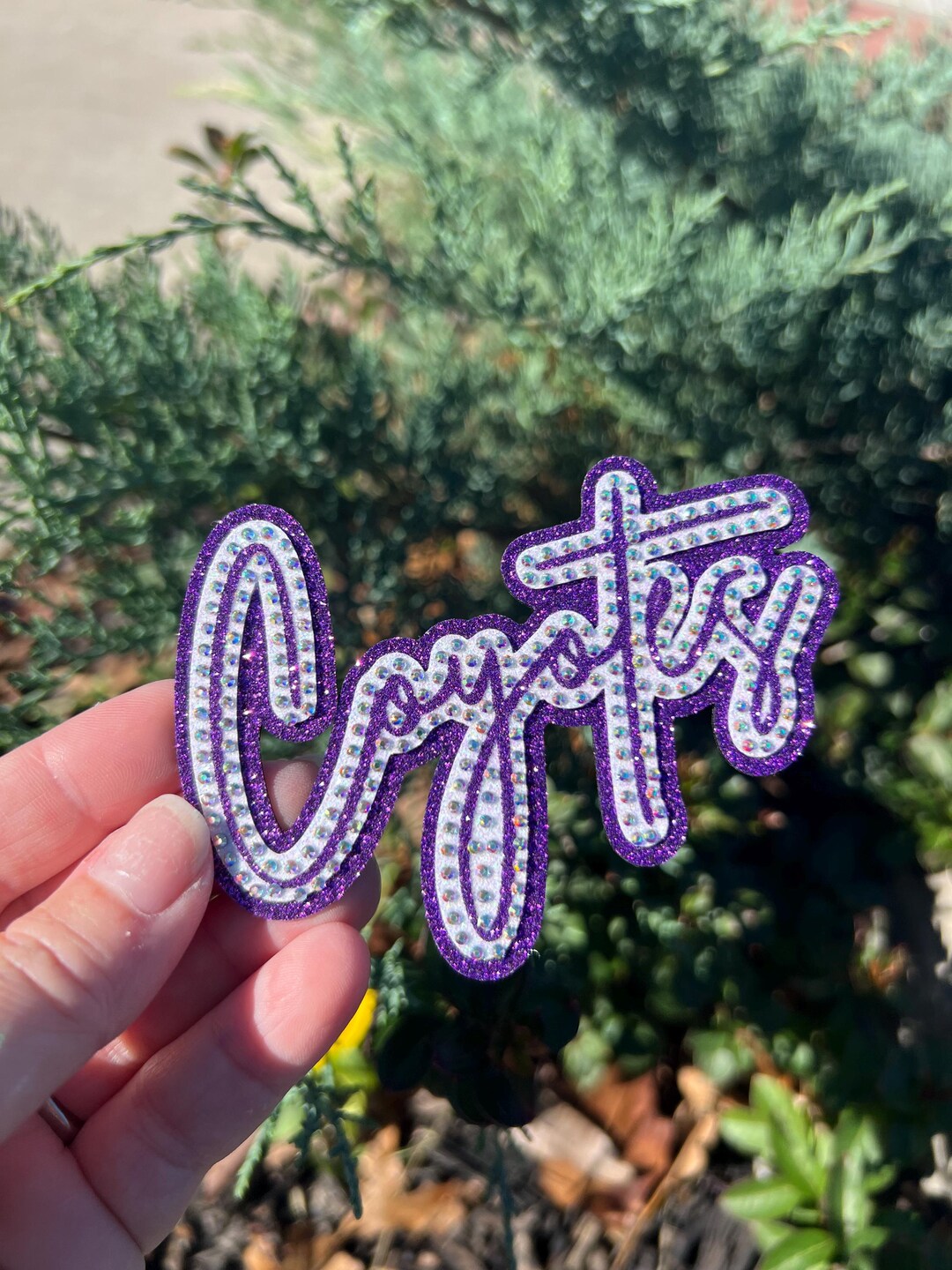 Coyotes *3D Glitter Mascot Rhinestone Hat Patch* Iron-on Adhesive - Etsy