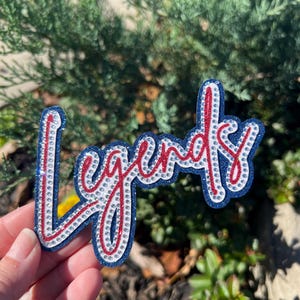 Legends *3D Glitter Mascot Rhinestone Hat Patch* Iron-on Adhesive - Etsy