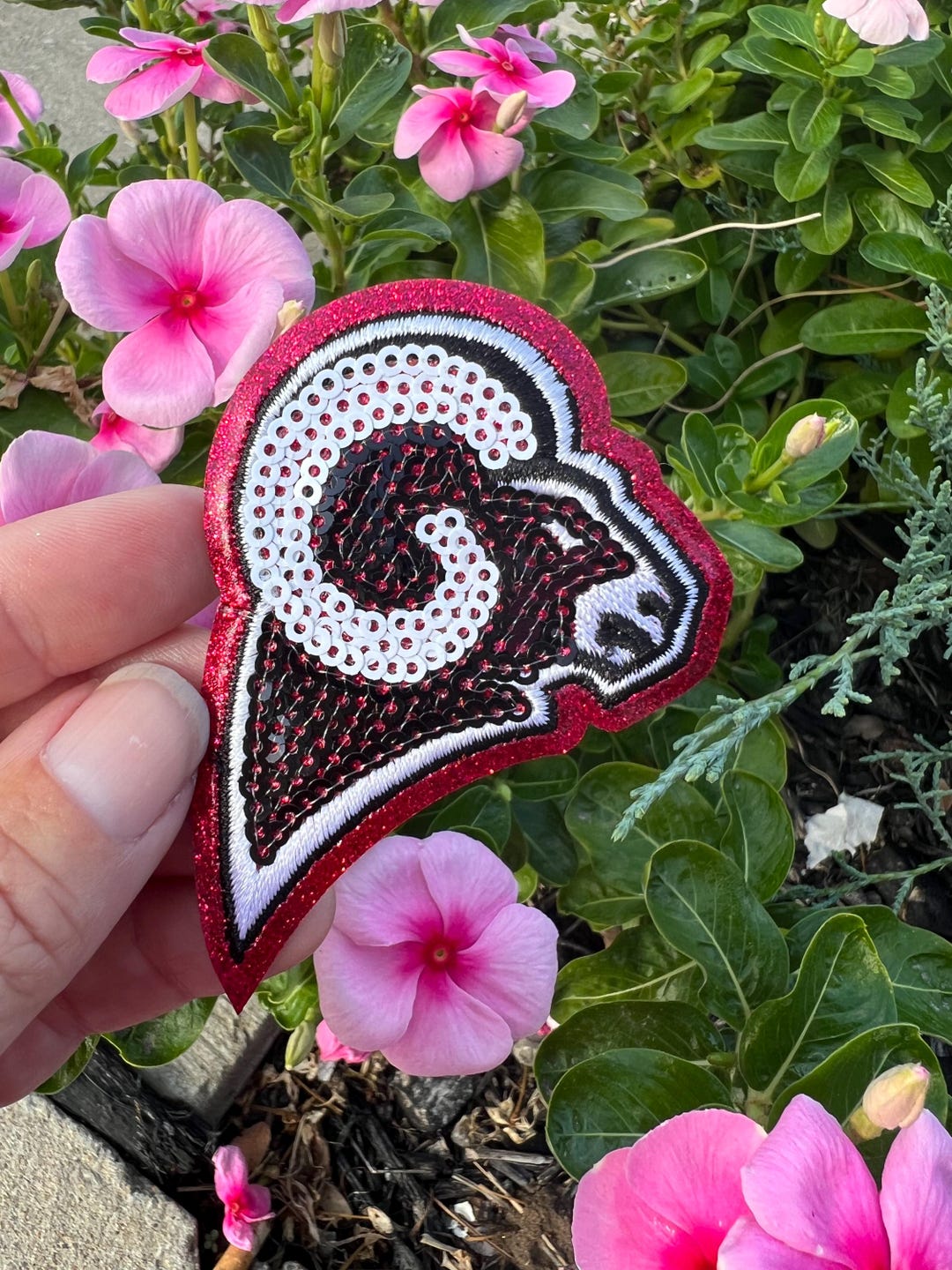 Ram Head Patch, High Quality Embroidery With Sequins and Glitter ...