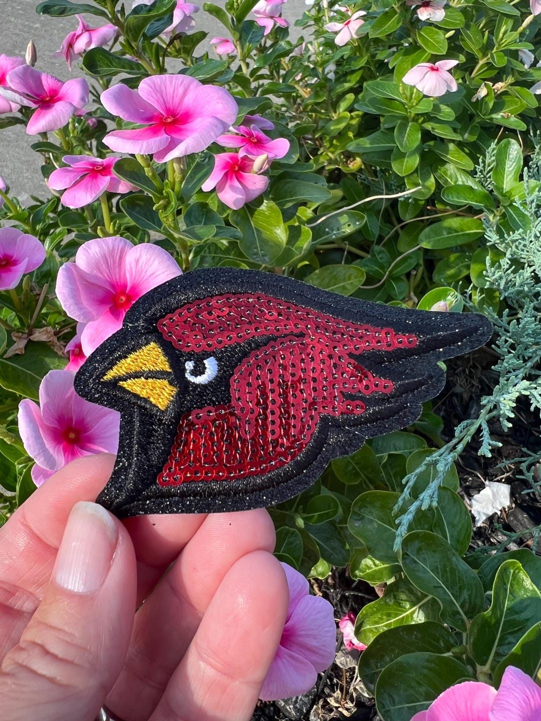 Cardinal Patch, High Quality Embroidery With Sequins and Glitter ...