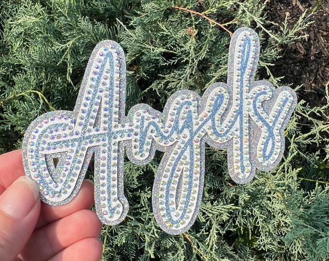 Angels *3D Glitter Mascot Rhinestone Hat Patch* Iron-on Adhesive - Etsy