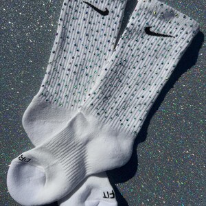 Rhinestone Scatter *nike Training Crew Socks* Bling Socks, Sparkle ...