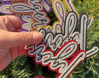 Hawks 3D Glitter Mascot Rhinestone Hat Patch Iron-on Adhesive - Etsy