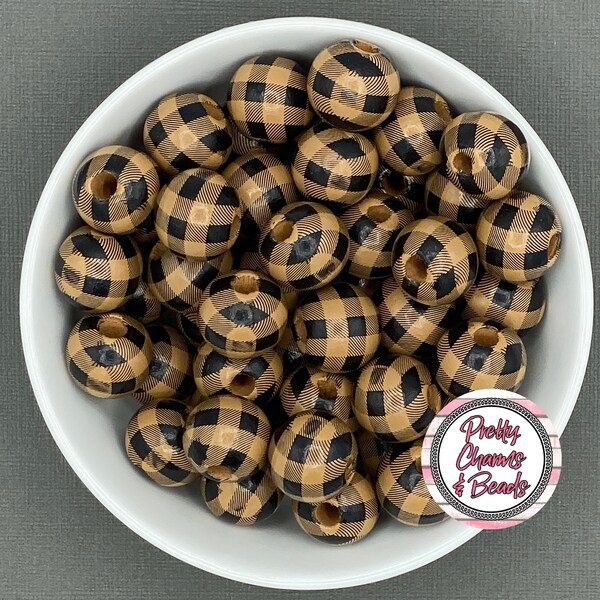 Buffalo Check Beads - Etsy