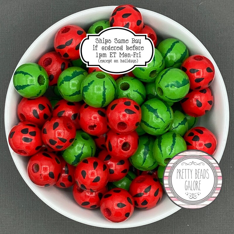 Bead Watermelon Keychain - Etsy
