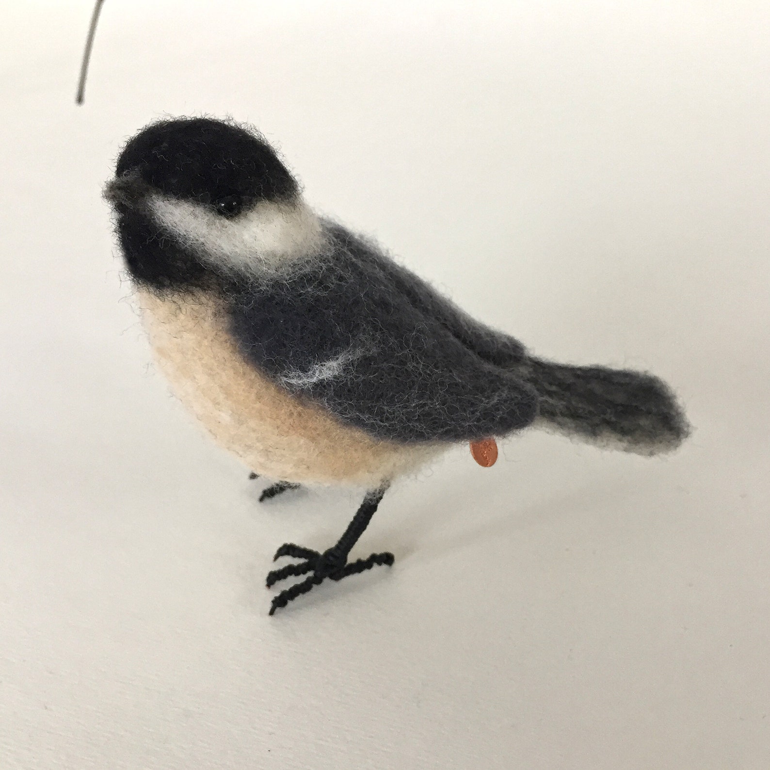 Needle Felted Chickadee on Feet - Etsy